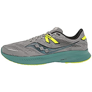 Saucony Men's Guide 16 Sneaker, Fossil/Moss, 12