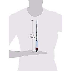 FastRack Proof and Tralle or % Alcohol Hydrometer Alcoholmeter Spiritometer for Moonshine Still, Spirits, Distilled,Clear