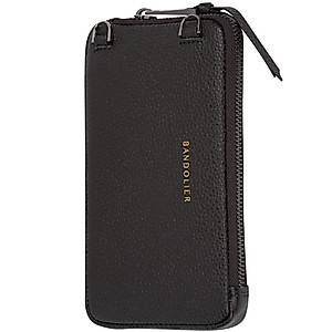 Bandolier Emma Crossbody Phone Case and Expanded Zip Pouch Set - for iPhone 14 Pro Max - Black/Pewter