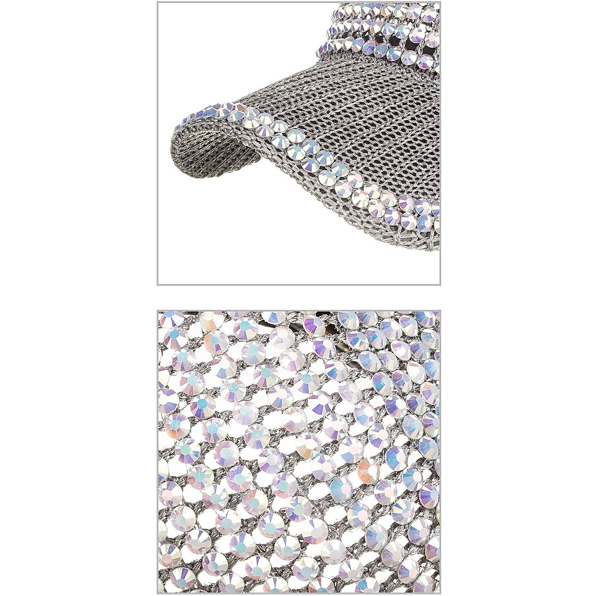 Women Men Studded Rhinestone Crystals Adjustable Ponytail Mesh Baseball Cap Shiny Bling Casual Sports Cap Breathable Sun Hat