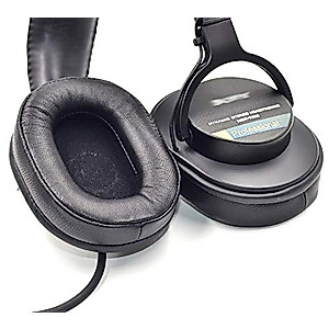 7506 Upgrade Quality Earpads - Genuine Leather Ear Pads Compatible with Sony MDR-7506, MDR-V6, MDR-V7, MDR-CD900ST Headset, Softer Small Sheepskin,High-Density Noise Cancelling Foam,Added Thickness