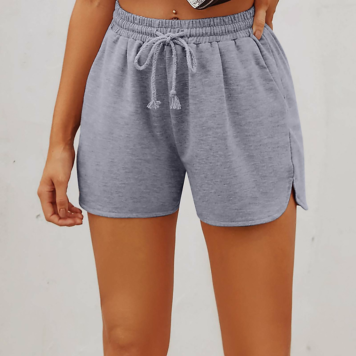 NC High Waist Shorts for Women Lounge Activewear Yoga Workout Casual Shorts, Womens Summer Elastic Pants with Pockets