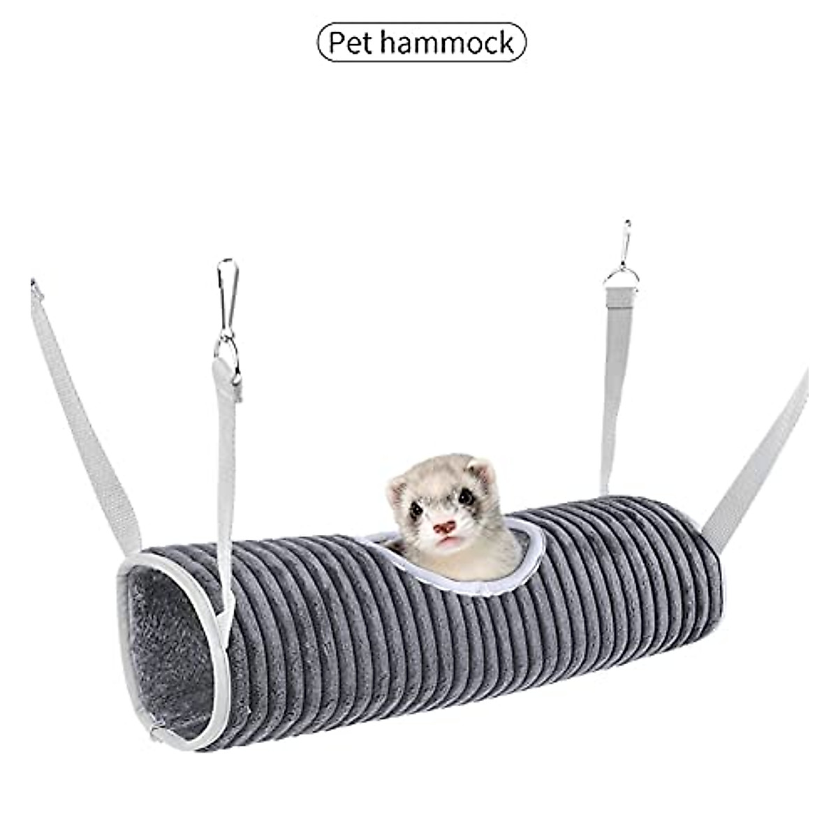 3 Pack Ferret Hanging Tunnel Hammock Warm Swinging Bed for Ferret Guinea Pig Sugar Glider Rats Squirrel Small Animal Hideout Tube Toys Cage Accessories (3 Pack)