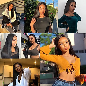 10A Straight Hair Bundles Brazilian 18 20 22 Inch 100% Unprocessed Virgin Hair Straight Weave Bundles Human Hair 3 Bundles Deals