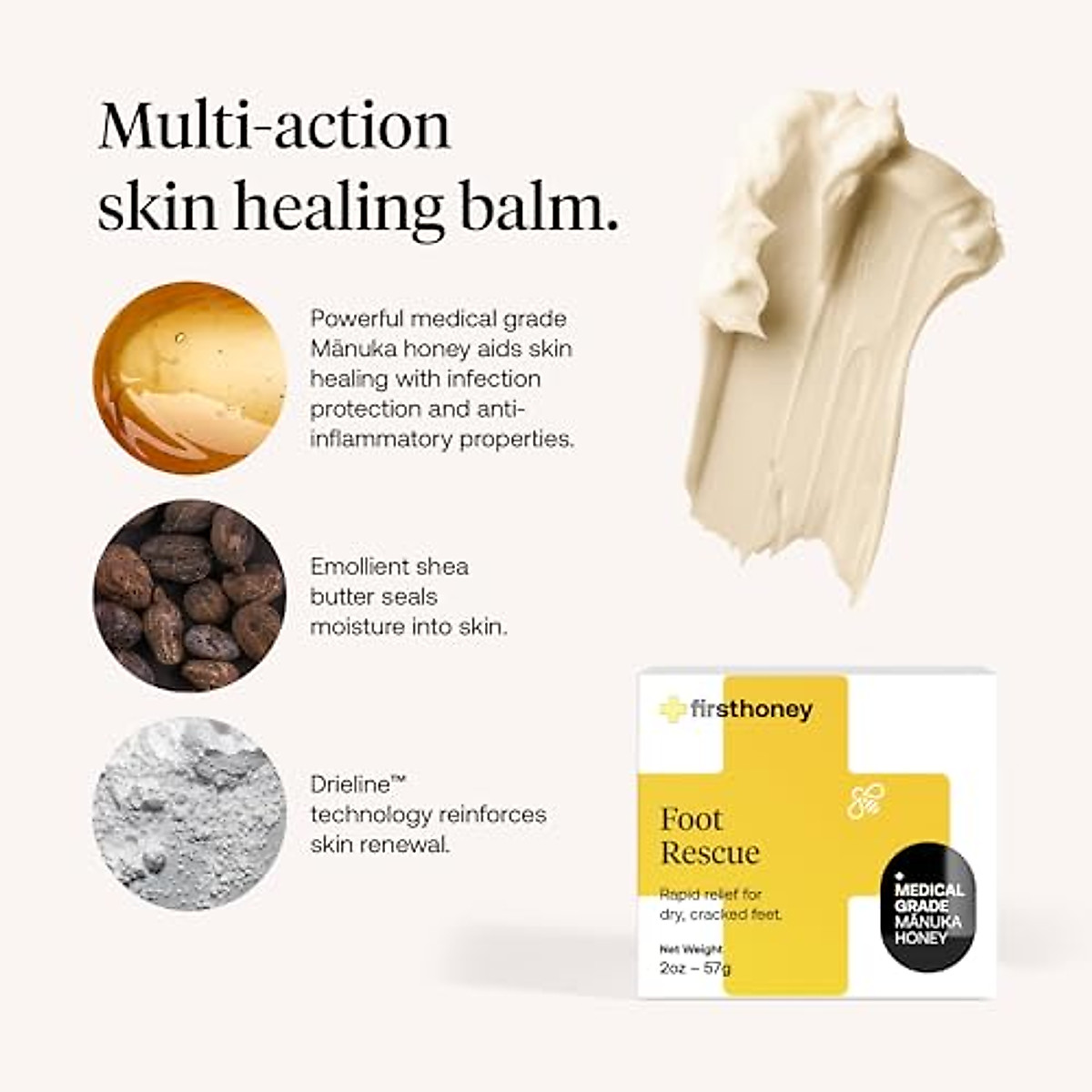 FIRST HONEY® Skin Saviors 3-Pack Bundle | Manuka Honey Skin Treatments for Dry Skin, Eczema, Foot Care and Acne | Healing Ointment and Creams