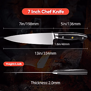 LAPALIDE Chef Knife, 8" Professional Kitchen Knife, High Carbon Stainless Steel Chef's Knives, Ultra Sharp Kitchen Knife with Ergonomic Handle, Exquisite Box for Family & Restaurant