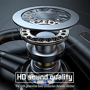 ESSONIO Bone Conduction Headphones Bluetooth earpiece Open Ear Headset with mic IPX5 Waterproof Headphones for Protect Hearing Design