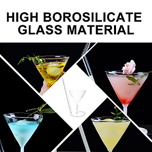 DOITOOL Spiral Cocktail Glass, Creative Vampire Filter Red Wine Glass, Long Tail Cocktail Straw Wine Glass Rotating Martini Glass, Transparent Red Wine Glass Wine Cup (Transparent) (2Pcs)