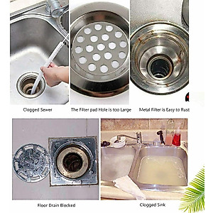 TFCFL 4 PCS Silicone Hair Stopper Shower Drain Strainer Hair Strainer for Bathroom, Bathtub, Laundry and Kitchen