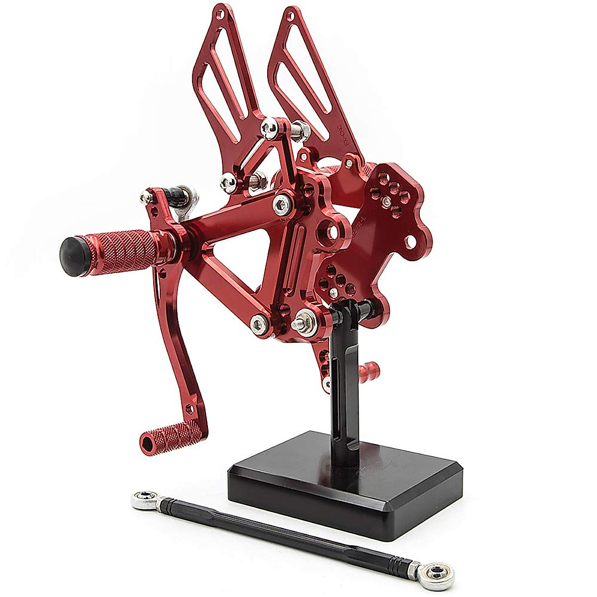 CNC ZX7R 91-03 Motorcycle Adjustable Rearsets Foot Pegs Footpeg Shift Pedal Compatible with Ninja ZX-6R ZX6R 1995-1997, Ninja ZX7R ZX750 ZX-7R ZX-7 1991-2003, ZX-9R ZX9R 1994-1997 Red