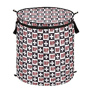Ghost Buffalo Check Plaid Halloween Pop Up Laundry Hamper with Lid Foldable Storage Basket Collapsible Laundry Bag for Apartment Travel Picnics
