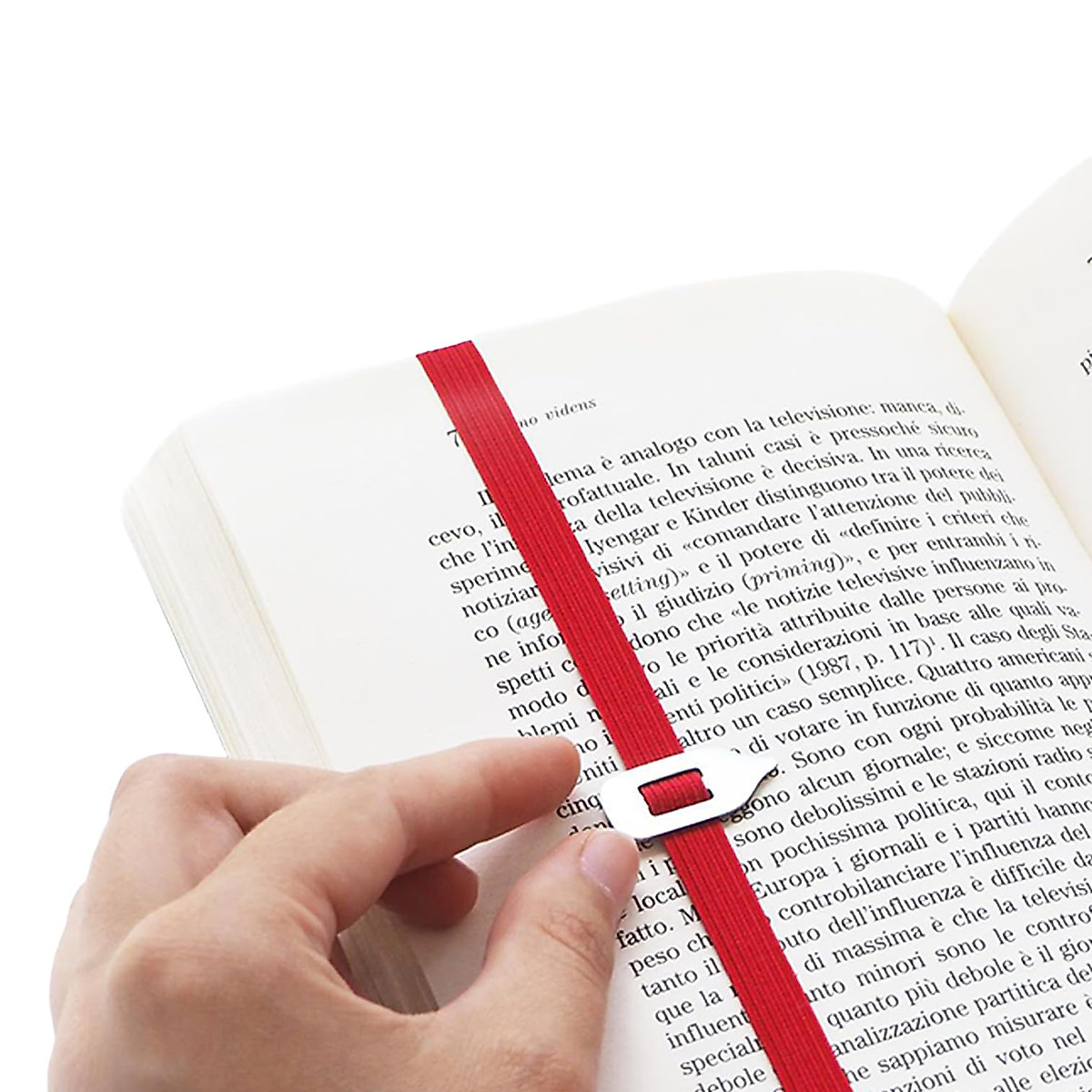 Lastword Bookmarks - Elastic Bookmark Perfect for Any Book - Book Markers for Women - Bookmarks for Men - Bookmarks for Kids - Don't Lose Your Mark, Design Made in Italy Book Marks (Red)