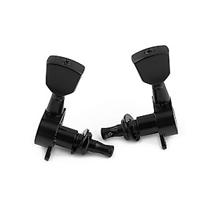 Holmer Sealed String Tuning Pegs Tuning Machines Grover Machine Heads Tuners Tuning Keys Vintage Keystone Style 3 Left 3 Right for Electric Guitar or Acoustic Guitar Black.,TP 03-BK-3L 3R