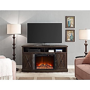 Ameriwood Home Barrow Creek Electric Fireplace TV Stand for TVs up to 60", Espre