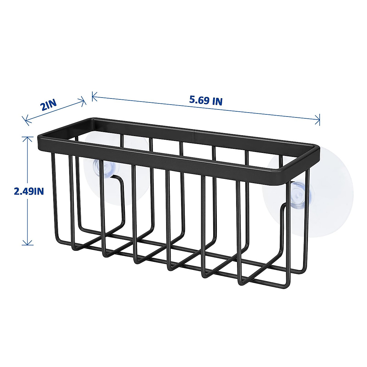 SHFKS Sponge Holder for Kitchen Sink Suction,Kitchen Sink Sponge Holder,Kitchen Sponge Holder,Dish Sponge Holder for Sink,Kitchen Sink Caddy (BLACK)