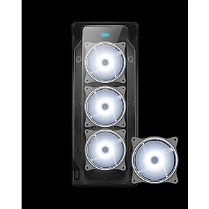 120mm Computer PC Cooling Fan White LED Game Case Cooler Fan Quiet 12V Computer PC Fan with Triple Light Loop 3-Pack