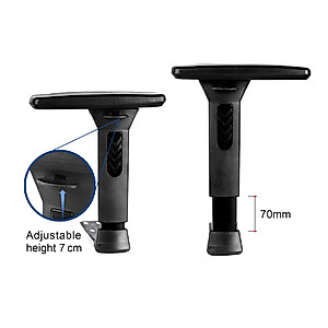 Frassie Height Adjustable Chair Armrest Pair Replacement, Gaming Boss Chair Arms Set (3D)