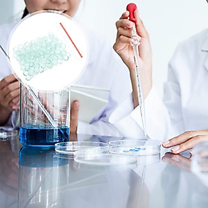 1 Pack Experimental Glass Beads Soda Lime Glass Beads Soda Glass Beads High Precision Glass Bead Round Clear Glass Ball Round Glass Beads High Precision Experimental Supply Mix Set