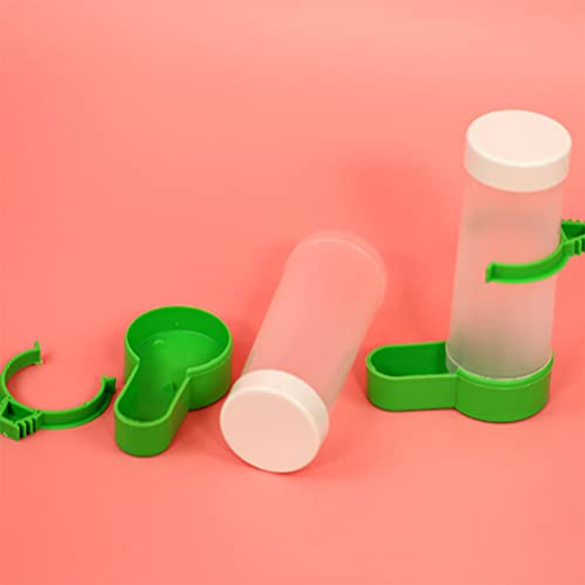 balacoo Bird Water Dispenser 20Pcs Automatic Bird Water Feeder Plastic Bird Water Dispenser Drinker Container Food Dispenser Hnging for Cage Pet Parrot Budgie Lovebirds Cockatiel Drinking Bird