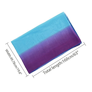 uxcell Long Chiffon Light Wedding Scarf Silky Gradient Color Party Shawl Spring Summer Beach Wrap for Women 63"x19.6" Royal Blue