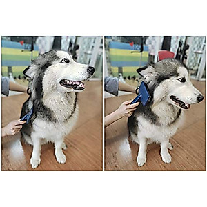 YIRU Large Firm Slicker Brush for Dogs Goldendoodles,Extra Long Pin Slicker Brush for Dog Pet Grooming Pins and Deshedding,Removes Long and loose Hair,Undercoat,25mm(1")