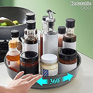 Lazy Susan Organizer, Rotating Lazy Susan Turntable Organizer Spice Turntable for Pantry Cabinet Condiment Kitchen Refrigerator, 10"