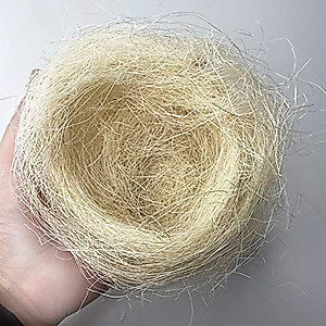 kathson Bird Nesting Materials Coconut Fiber Bird Nest Bedding Material Warm and Breathable Linen Silk for Bird Small Animals (6 Pack)