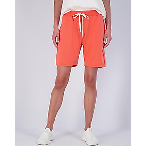 Real Essentials Women’s Plus Size Just My Quick Dry Fit 7 Inch Inseam Athletic Casual Lounge Fitness Gym Long Shorts High Waisted Running Bermuda Pockets Ladies Workout Active, Set 1, 1X, Pack of 4