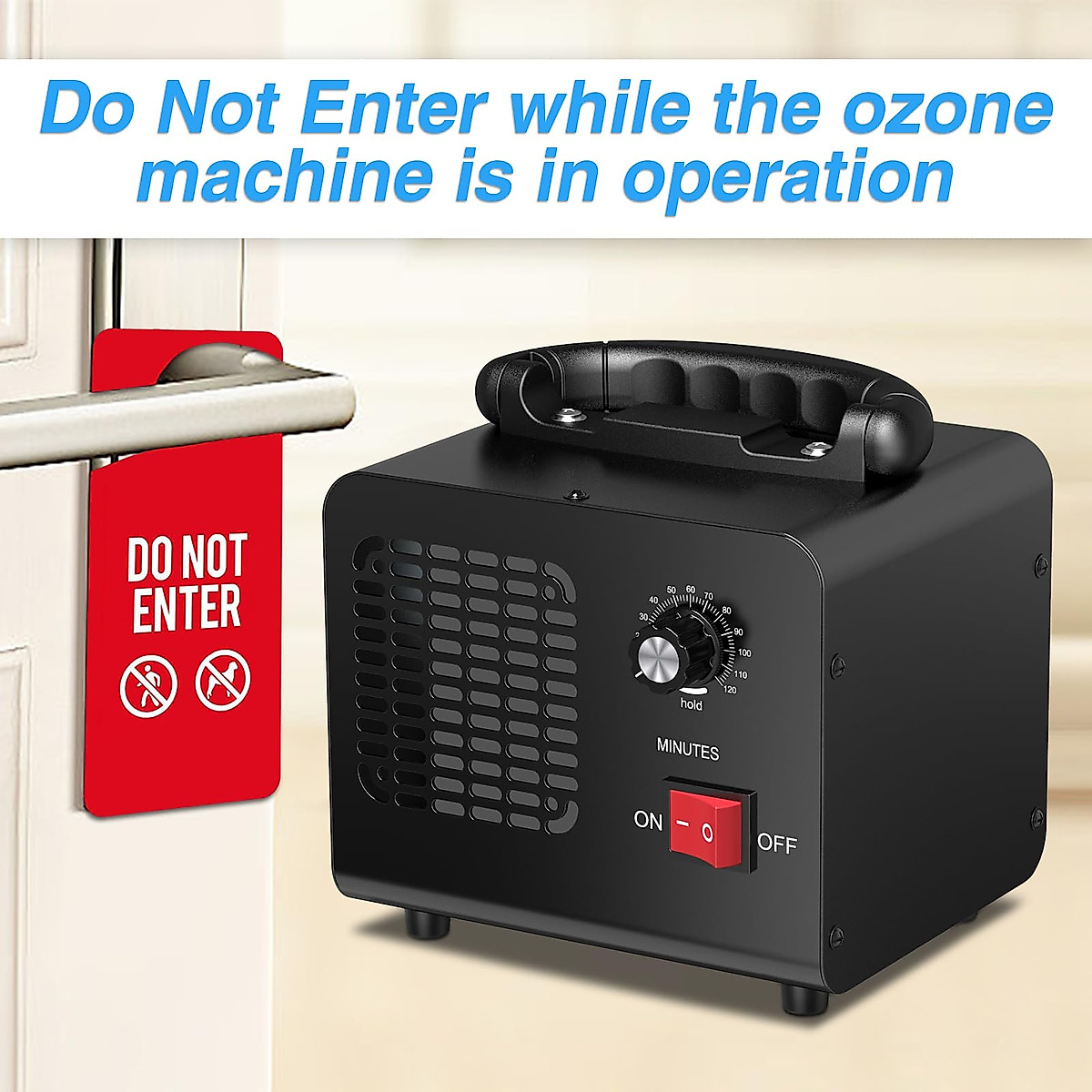 AOBOCO 6000mg/h Ozone Machine for Home,120min Time Setting, Auto Shut Off Ozone Machine for Car, Room, House, Smoke, and Pet(1000 Sq Ft)