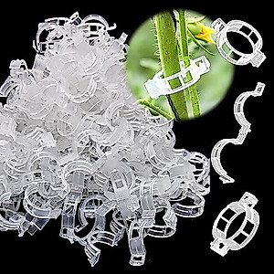 LOIKUIE 210 Pcs Tomato Clips, Plant Clips for Vines, Plastic Trellis Clips - Support Clips for Climbing Plants, Cucumbers, Peppers, Grape Vines and Vegetables