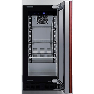 Summit Appliance ASDS1523IF 15" Wide Built-In All-Refrigerator, ADA Compliant, Black Cabinet, Stainless Steel Door, Digital Controls, Open Door Alarm, Frost-free Operation, Panel NOT Included