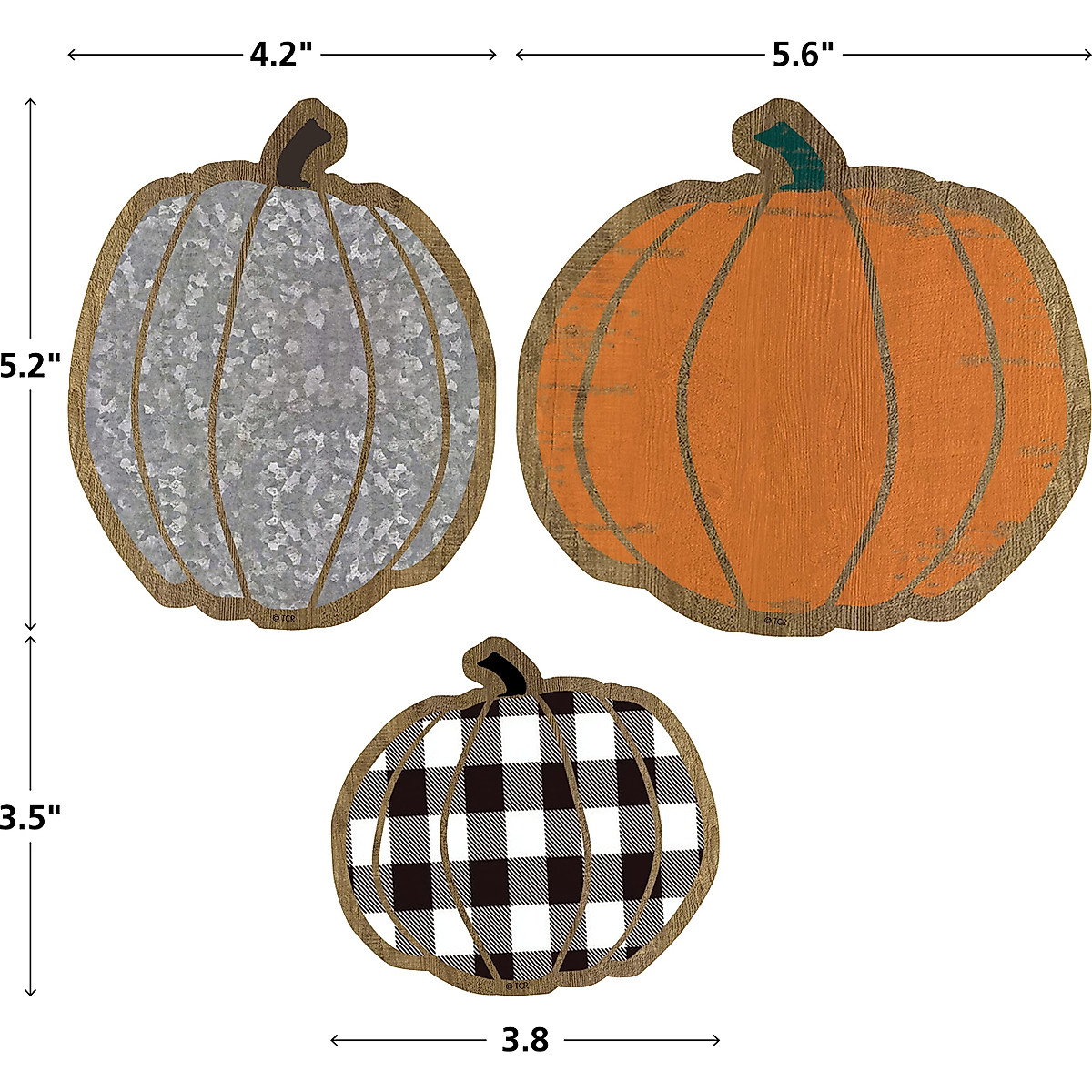 Teacher Created Resources Home Sweet Classroom Pumpkins Accents - Assorted Sizes (TCR8553)