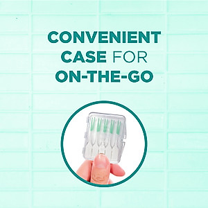 GUM Soft-Picks Original, Easy to Use Dental Picks for Teeth Cleaning and Gum Health, Disposable Interdental Brushes with Convenient Carry Case, Dentist Recommended Dental Picks, 50ct