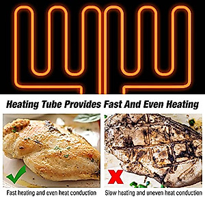 Yescom 2500W 24" Electric Countertop Griddle Flat Top Commercial Restaurant BBQ Grill