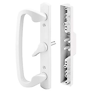 Prime-Line C 1270 Sliding Door Handle Set, Mortise Style, White