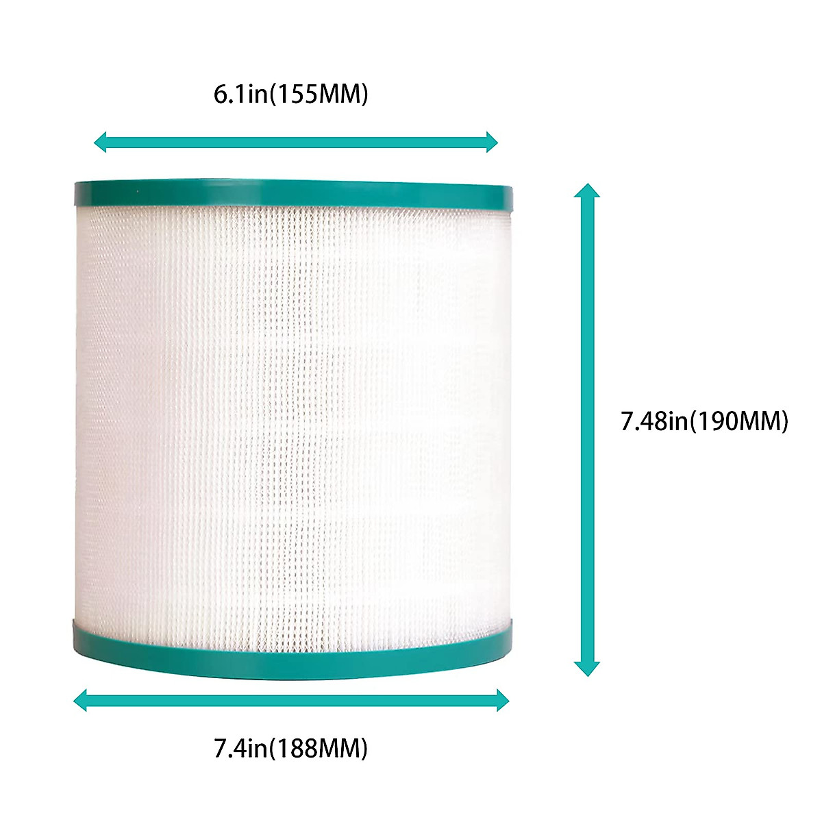 Air Purifier Filters Replacements,True HEPA Premium Grade Filters for Dyson Tower Purifier Pure Cool Link TP01,TP02,TP03,AM11,BP01 Models,Compare to Part # 968126-03 2-PACK