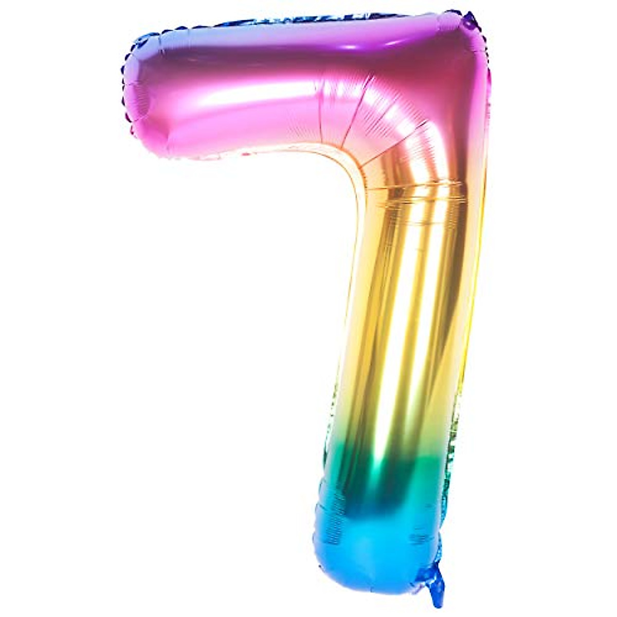 40 Inch Giant Rainbow Numbers 7 Balloons Colorful Party Birthday Decorations Foil Helium Digital Balloon 0 to 9 Gradient
