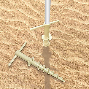 UMARDOO Beach Tent Sand Anchor,Sun Shelter Stand Holder Tent Stakes Ground Anchors Stakes,Camping Stakes Tarp Stakes for Tent Rain Tarps Canopy Camping Hiking (4 Packs)