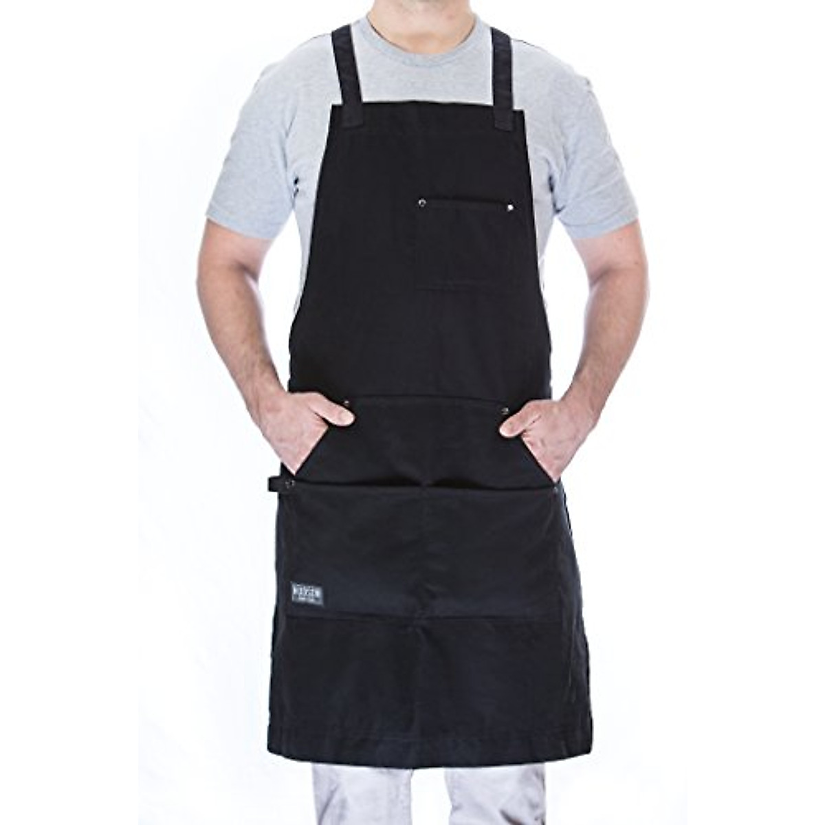Hudson Durable Goods - Professional Grade Chef Apron - Black - 100% Cotton