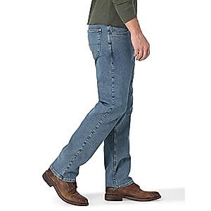 Wrangler Authentics Men's Regular Fit Comfort Flex Waist Jean, Light Stonewash, 38W x 29L