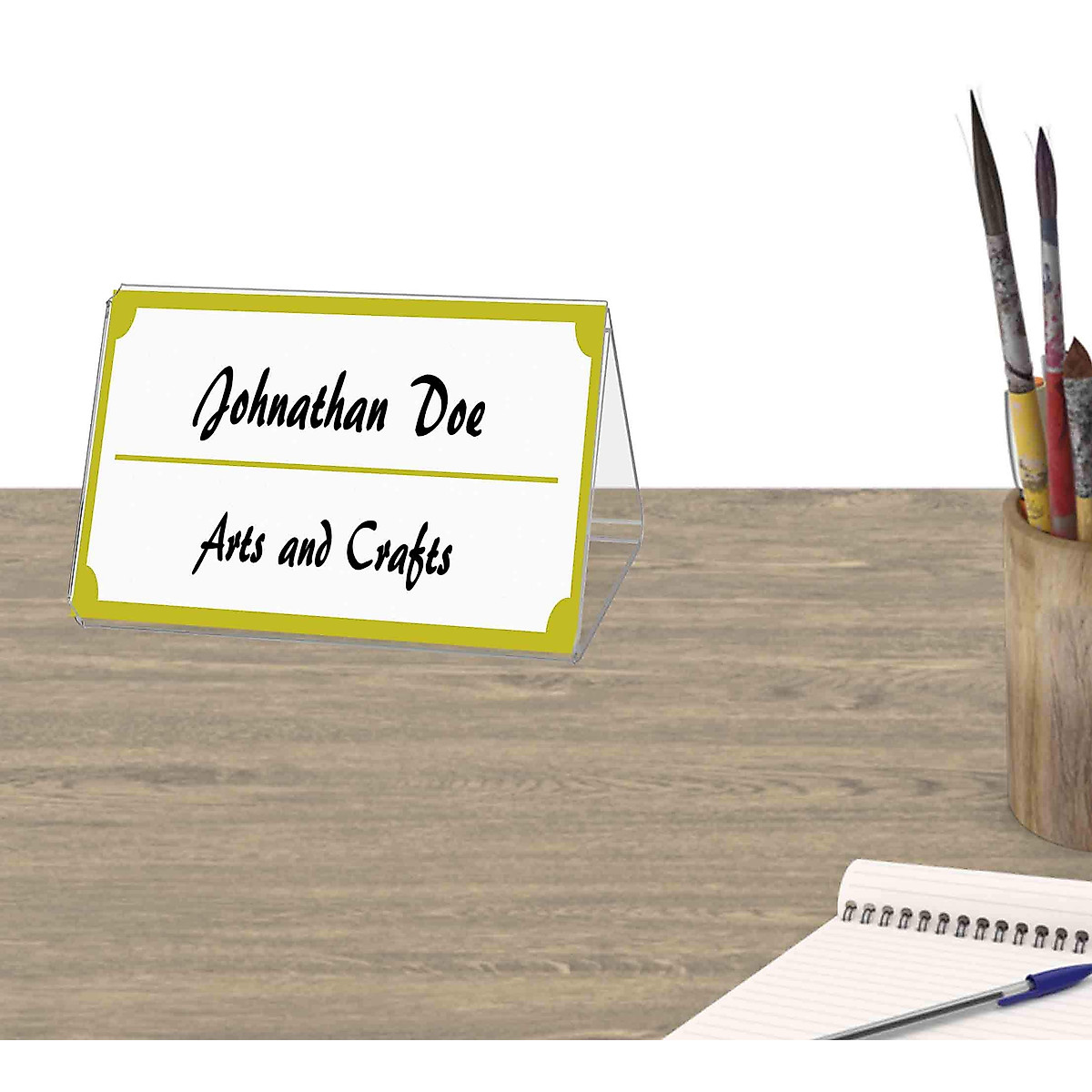 2 Pack Sign Holder 4 x 6 Inch 3 Sided Display Clear Acrylic Restaurant Menu Triangle Shape Table Tent Drink Food Ad Display Countertop Printed Material Advertisements POP by Marketing Holders