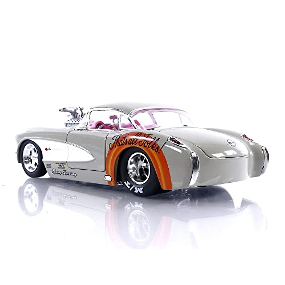 Looney Tunes 1:24 1957 Chevrolet Corvette Die-cast Car & 2.75" Bugs Bunny Figure, Toys for Kids and Adults