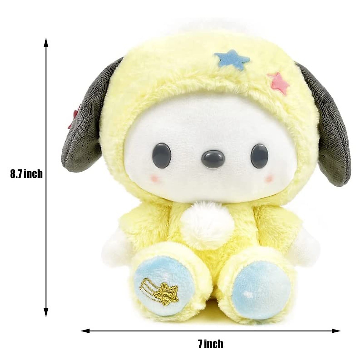 BGLH Dwzco 8.7In Kawaii Cartoon Dog Plush Toy Soft Yellow Dog Cute Stuffed Animals Doll,Best Gift for Fans and Kids Birthday. …