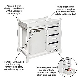 Badger Basket Baby Products›Nursery›Furniture›Changing & Dressing›Changing Tables, Fresh White