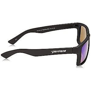 Peppers Beachcomber Sunglasses, Rubberized Matte Black, 55 mm US