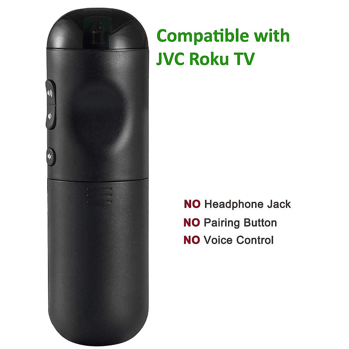 Remote Control Replacement for JVC Roku TV LT-32MAW388 LT-40MAB588 LT-43MAW588 LT-49MAW598 LT-50MAW595 LT-65MAW595