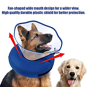 BALAPET Inflatable Dog Cone Collar,Dog Cone Collar for Large Medium Small Dogs Adjustable Recovery Cone for Pets After Surgery Soft Dog Cone with Enhanced Anti-Licking Guard Shield for Pets(L)