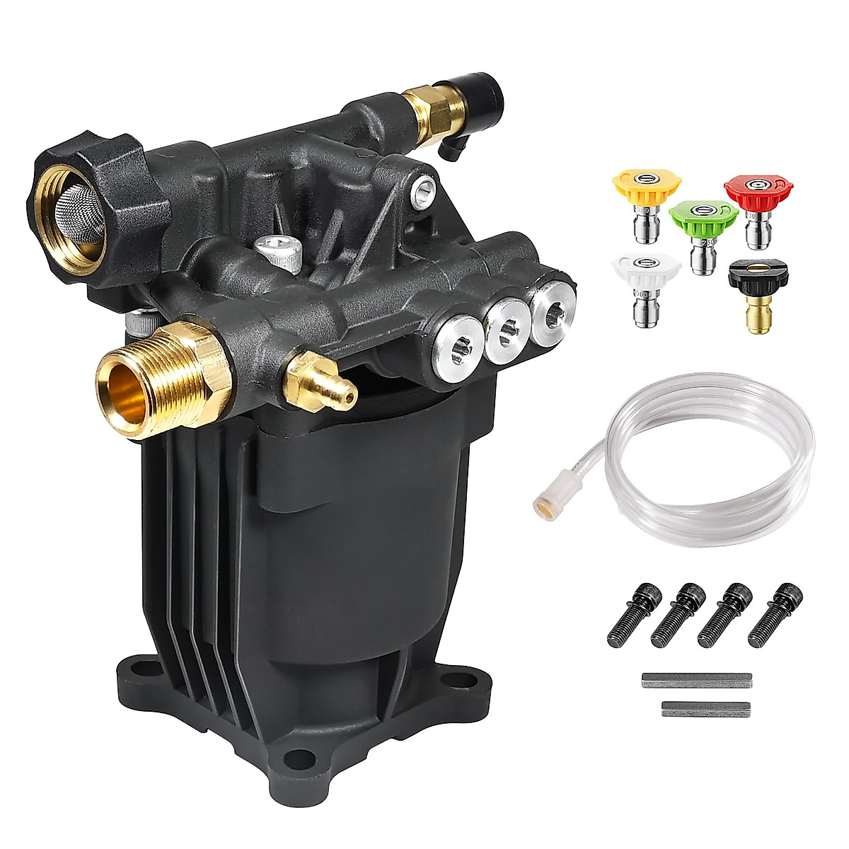 YAMATIC 3/4" Shaft Horizontal Pressure Washer Pump Max 3400 PSI @ 2.6 GPM Replacement Pump Compatible with Simpson 90029, 520002,520004,Dewalt dxpw3425 Honda GC190 and More