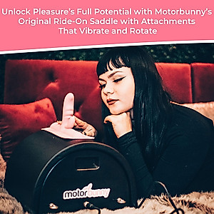 Motorbunny Original Ride-On Sex Machine - Dildo Mount Includes Link Remote App Controlled Vibrator, Rotation & Vibration Machine with 4 Attachments and 11 Settings Sex Toys for Couples, Men, Women