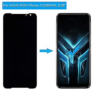 E-yiiviil LCD Display Compatible with ASUS ROG Phone 3 ZS661KL ZS661KS I003DD 6.59" LCD Display Touch Screen Assembly with Tools